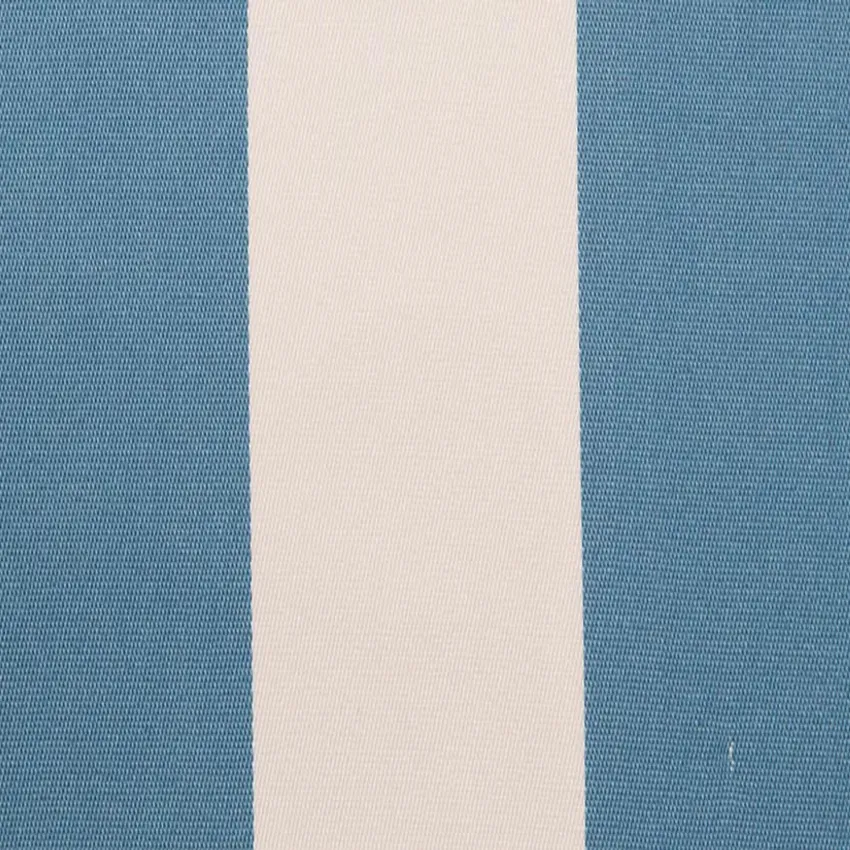 French Blue and White Stripe Woven Upholstery Fabric by the Yard