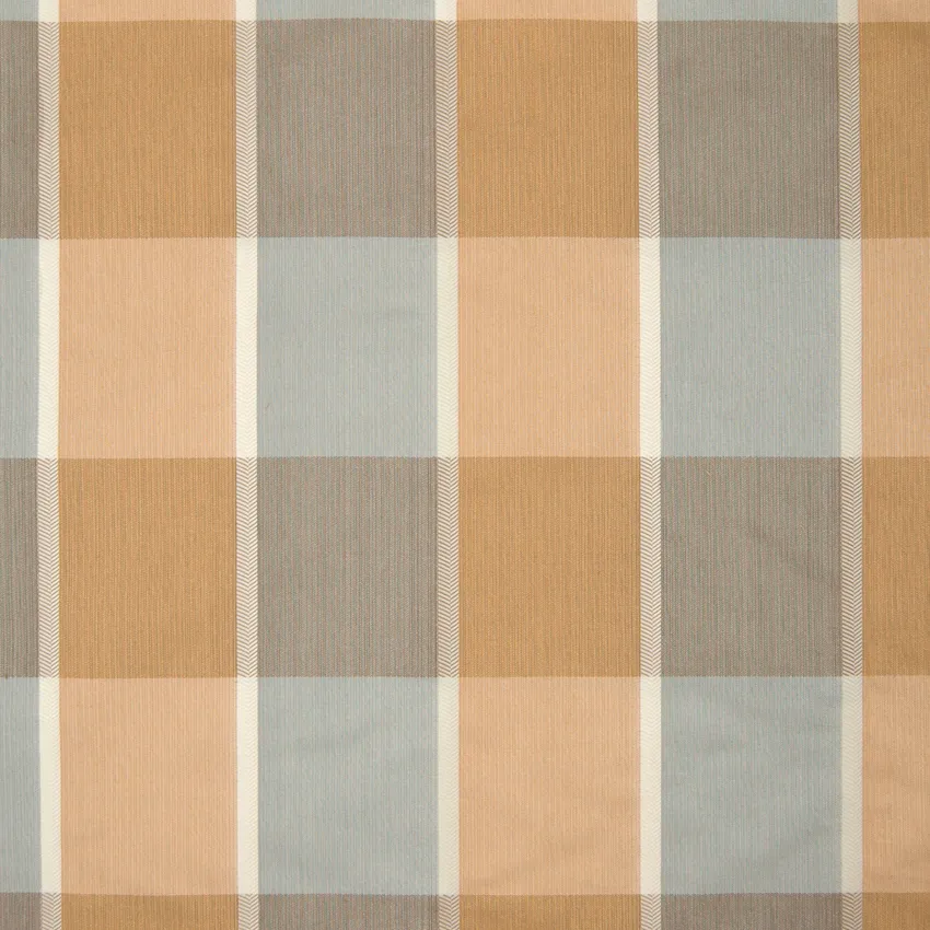 Beach Neutral Plaid Woven Upholstery Fabric by the Yard