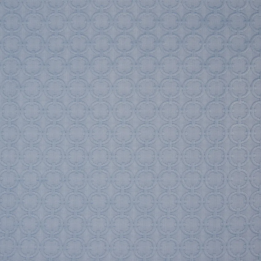 Bay Blue Geometric Cotton Upholstery Fabric by the Yard