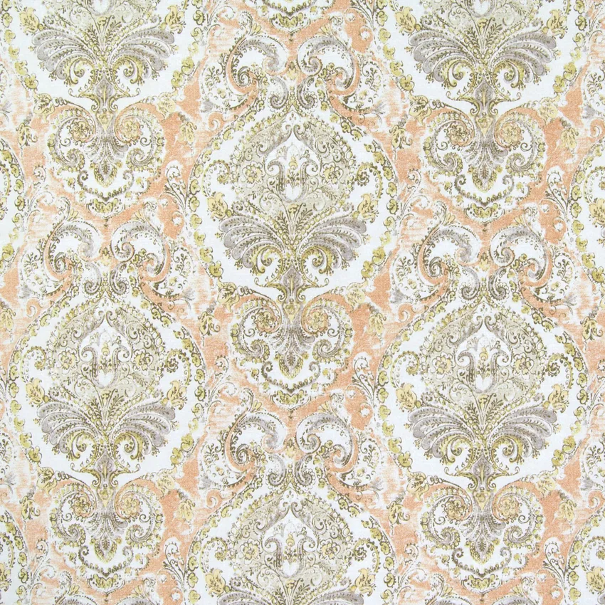 Desert Orange Medallion Prints Upholstery Fabric by the Yard G9055 ...