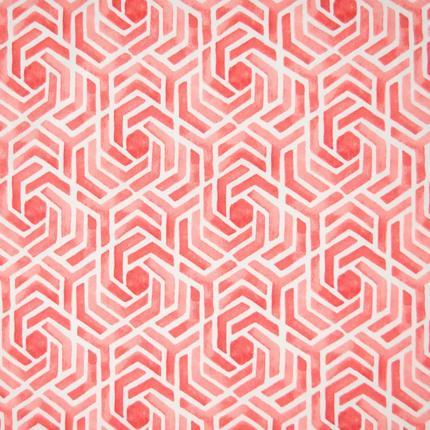 Pomegranate Red Geometric Prints Upholstery Fabric by the Yard G3254 ...