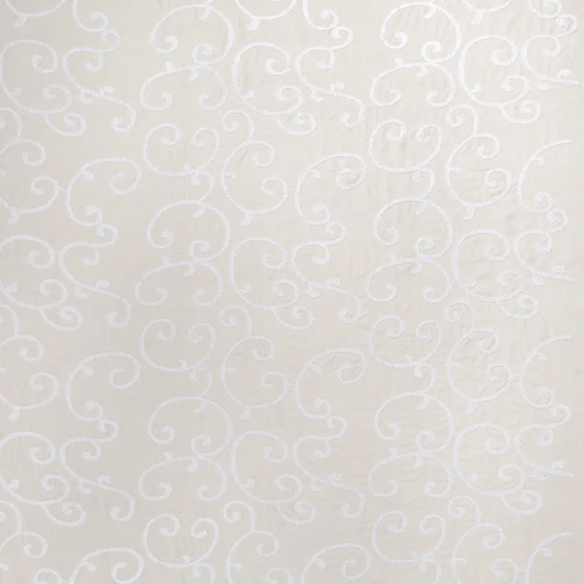 Cashmere Beige Embroidery Scrollwork Crewel Crewels Drapery and ...