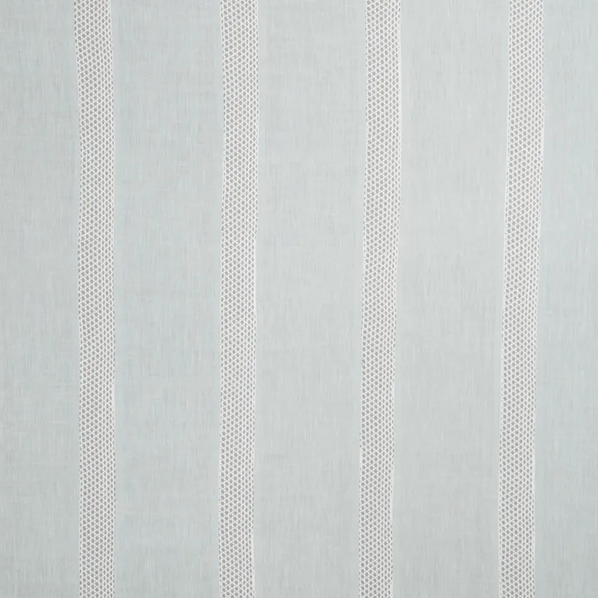 Aqua Embroidery Novelty Stripes Crewels Drapery and Upholstery Fabric ...