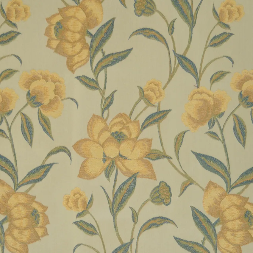 Coriander Gold Yellow Green Floral Wovens Upholstery Decorative ...