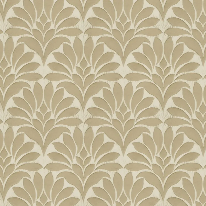 Beige Damask Faux Silk Drapery Novelty Drapery and Upholstery Fabric by ...