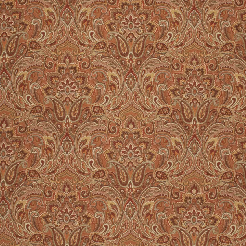 Pumpkin Orange Damask Wovens Multi Purpose Non Converted Drapery and ...