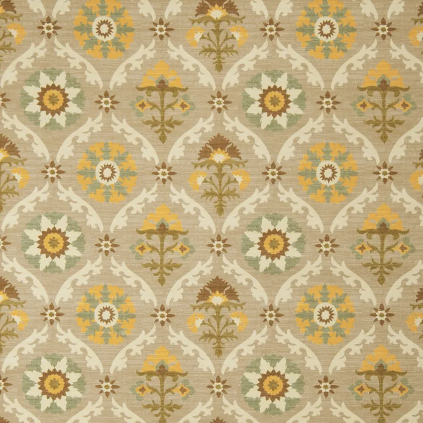 Fresco Aqua Global Prints Drapery and Upholstery Fabric by the Yard ...