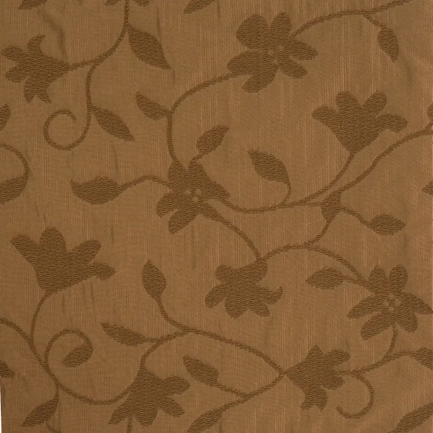 Chocolate Brown Floral Wovens Multi Purpose Non Converted Drapery and ...