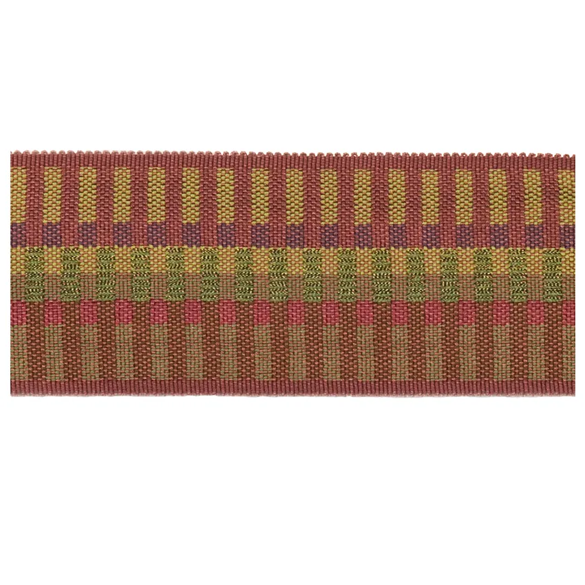 Berry Multi Color Braids Drapery and Upholstery Fabric by the Yard