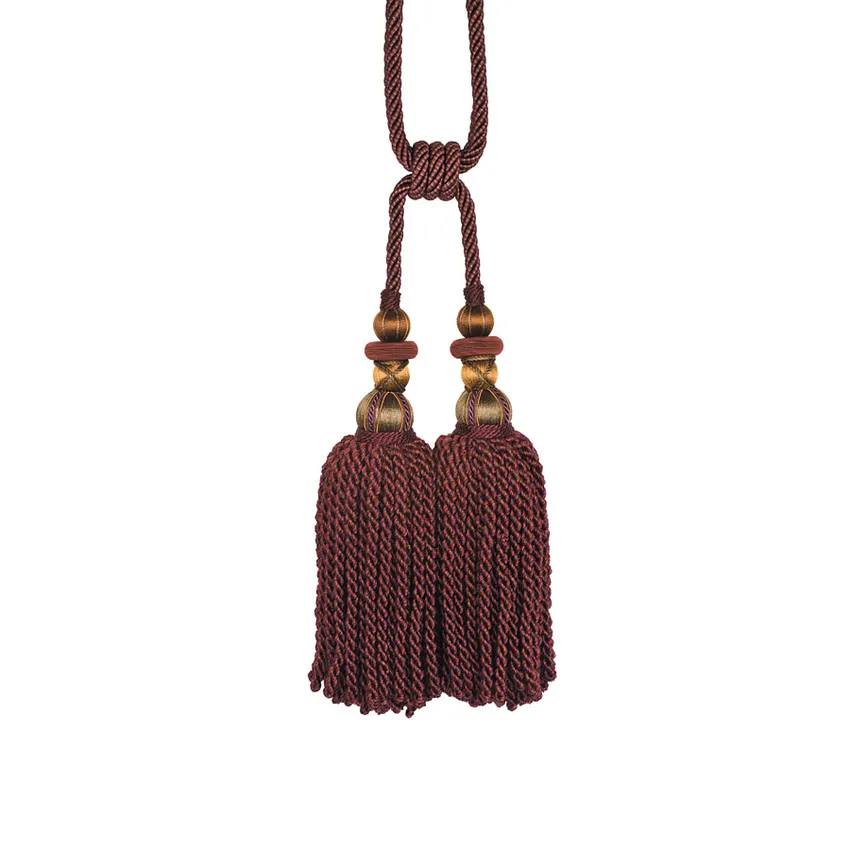 Autumn Berry Gold Green Burgundy Tieback Double Tassel Trimmings ...