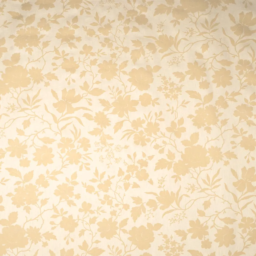 Cream Beige Off White Floral Print Pattern Toile Prints Drapery and ...