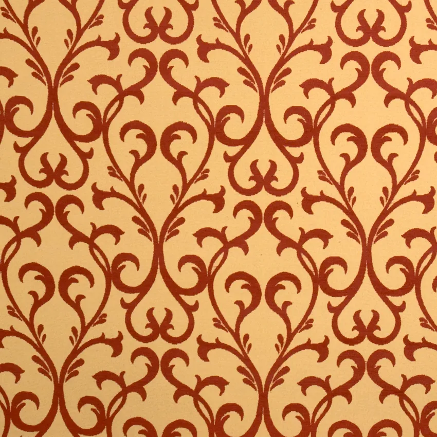 Canyon Gold Orange Scrollwork Bella Dura Outdoor Wovens Chenille ...