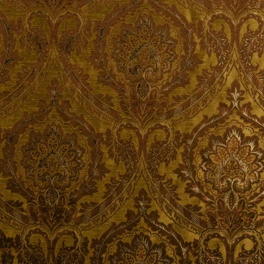 Bronze Brown Bronze Damask Nfpa 701 Fr Faux Silk Environment Plus ...