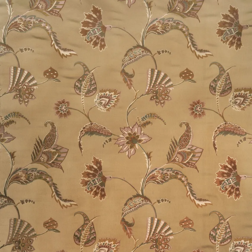 Sand Gold Jacobean Jacquard Pattern Wovens Drapery and Upholstery ...