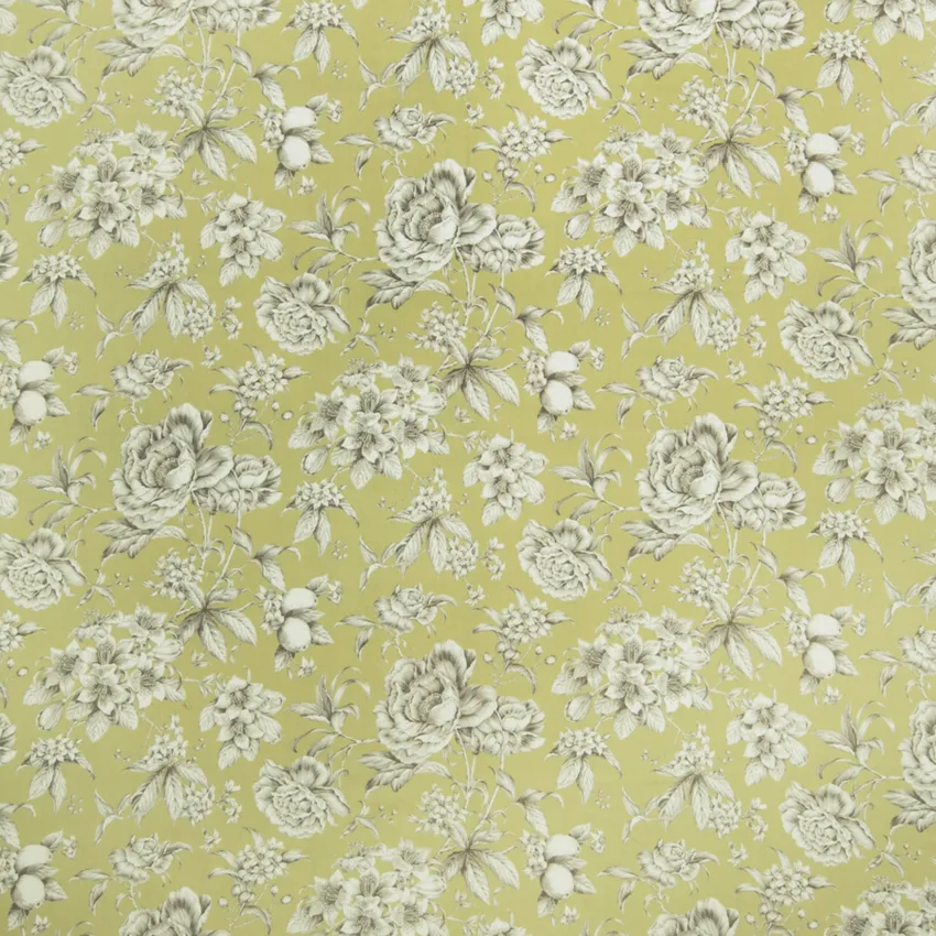 Celery Lt Green Floral Print Pattern Toile Prints Drapery and ...