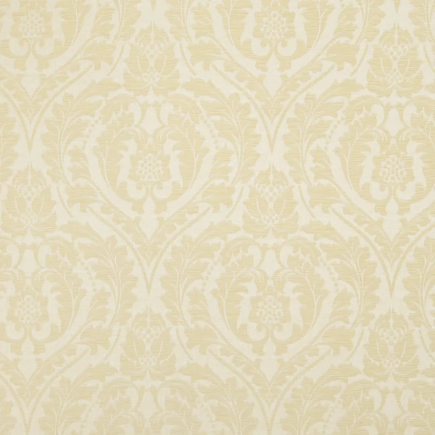 Cream Beige Damask Wovens Chenille Drapery and Upholstery Fabric by the ...