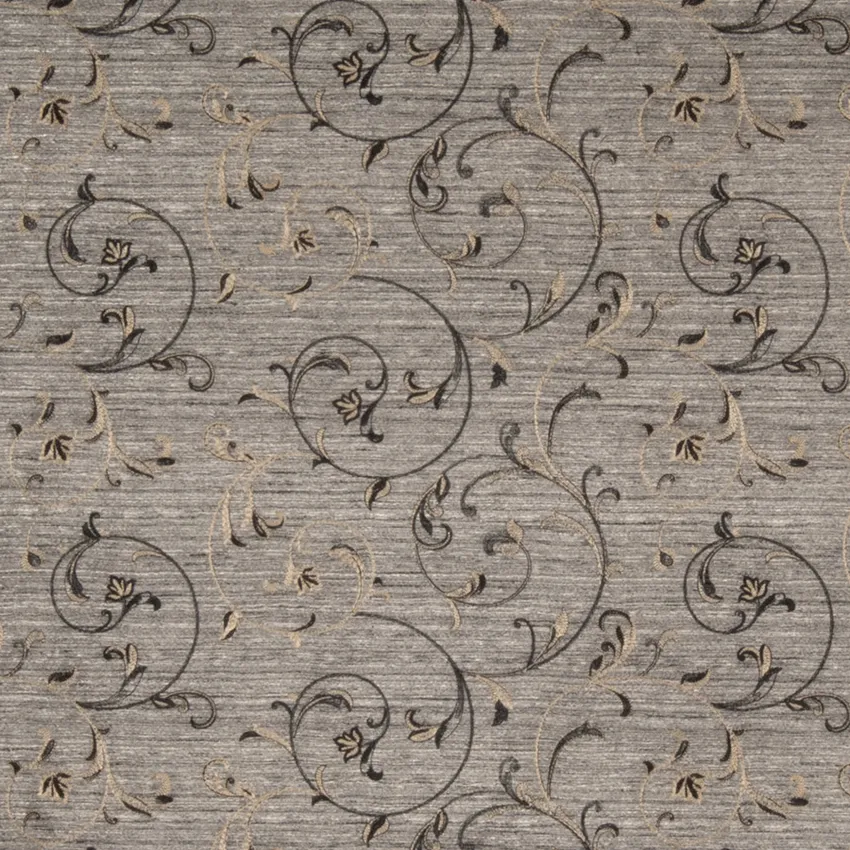 Pyrite Grey Embroidery Lattice Crewels Drapery and Upholstery Fabric by ...