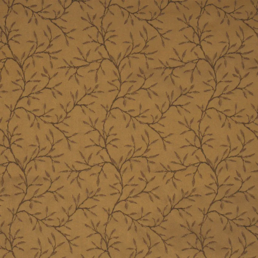 Caramel Brown Leaves Wovens Multi Purpose Non Converted Drapery and ...