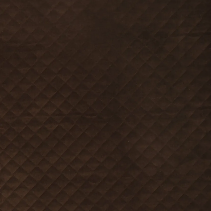 Java Brown Solid Diamond Velvet Upholstery Fabric by the Yard