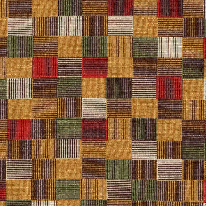 Goldenrod Brown Gold Green Red Print Pattern Check Nfpa 701 Fr Prints ...