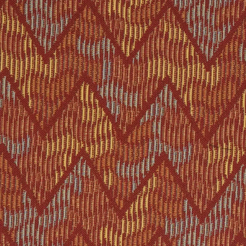 Confetti Red Multi Color Flamestitch Wovens Upholstery Decorative ...