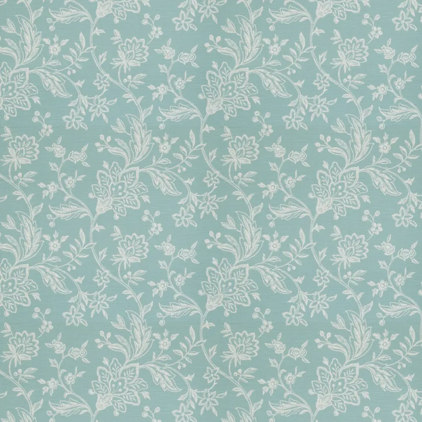 Aqua Floral Print Pattern Prints Non Converted Drapery and Upholstery ...