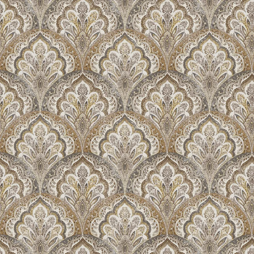 Pebble Brown Paisley Print Pattern Damask Prints Multi Purpose Non ...