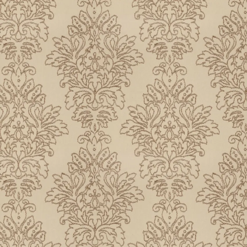 Bronze Metallic Embroidery Damask Crewels Drapery and Upholstery Fabric ...