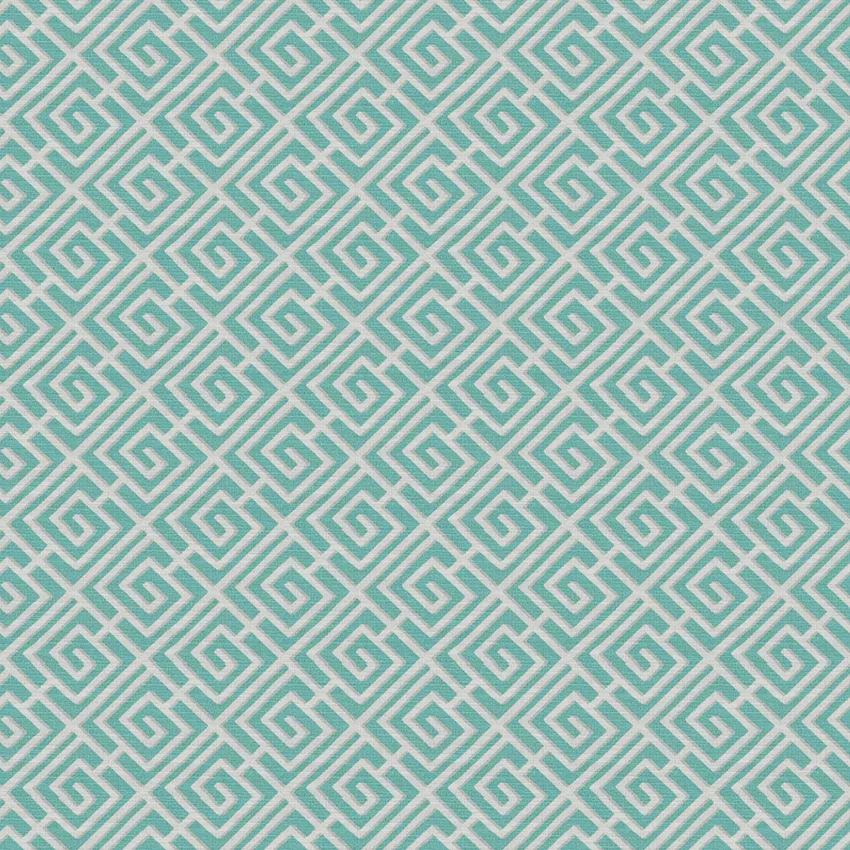 Caribbean Aqua Geometric Prints Non Converted Drapery and Upholstery ...