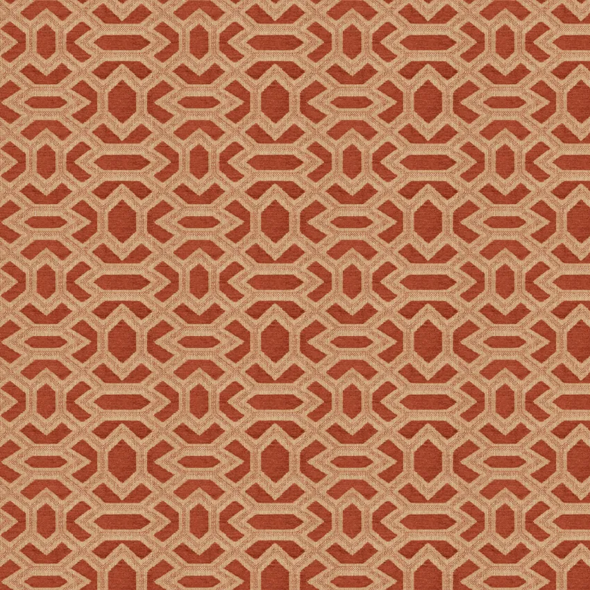 Autumn Beige Orange Geometric Jacquard Pattern Contemporary Wovens ...