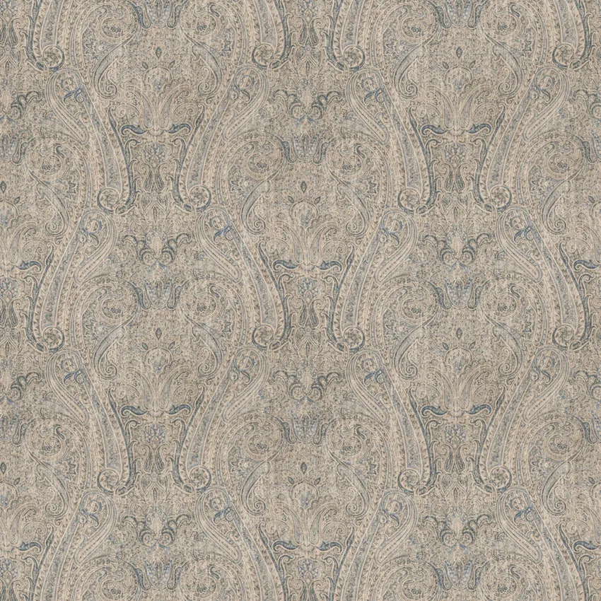 Pacific Blue Paisley Print Pattern Prints Linen Prints non Converted ...