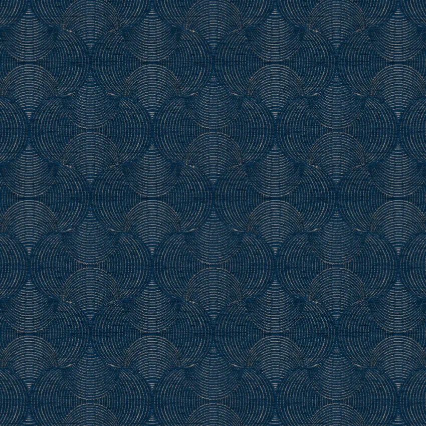 Eclipse Blue Metallic Geometric Jacquard Pattern Contemporary Wovens ...
