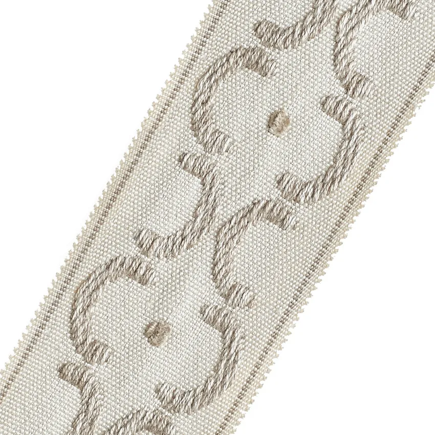 Fawn Grey Braids Upholstery Fabric by the Yard