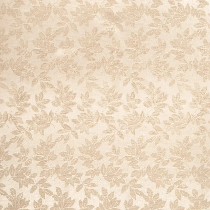 Beige Leaves Faux Silk Drapery and Upholstery Fabric by the Yard D8649 ...