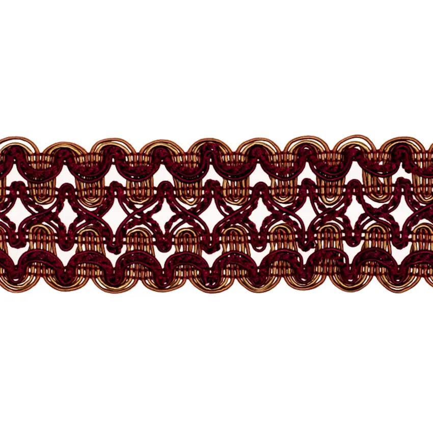 Cabernet Burgundy Braids Drapery and Upholstery Fabric by the Yard ...