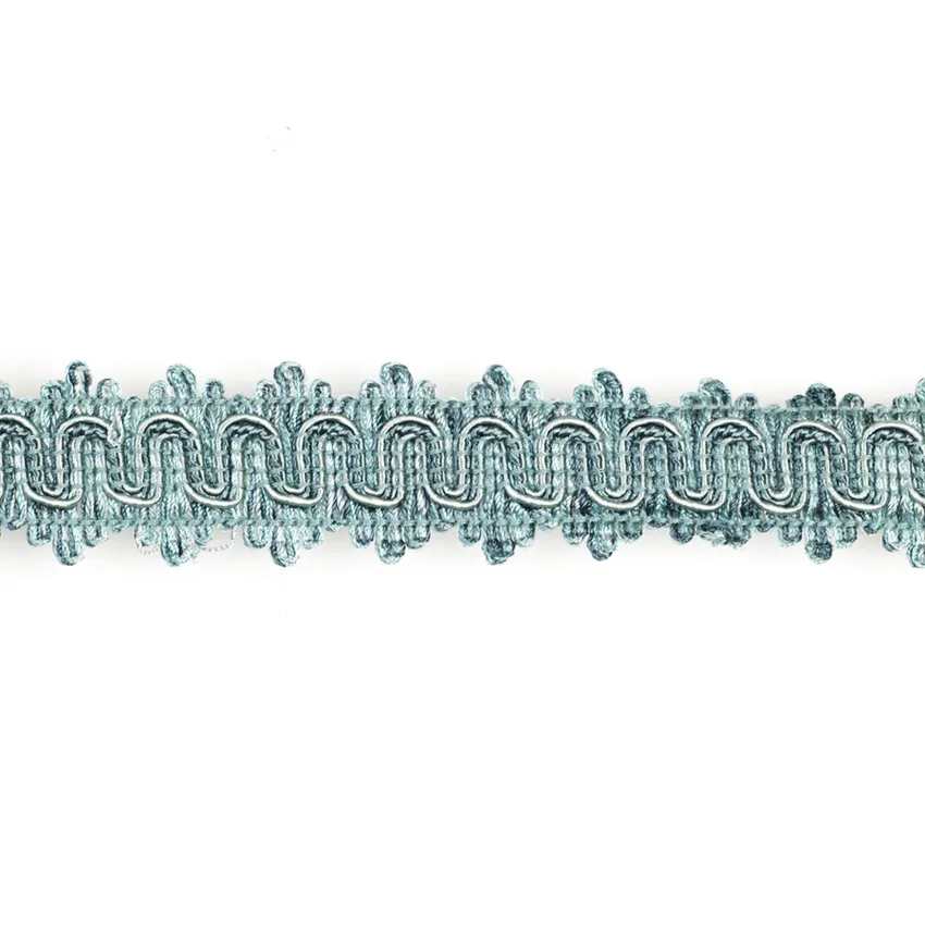 Teal Aqua Gimp Trimmings Upholstery Fabric by the Yard