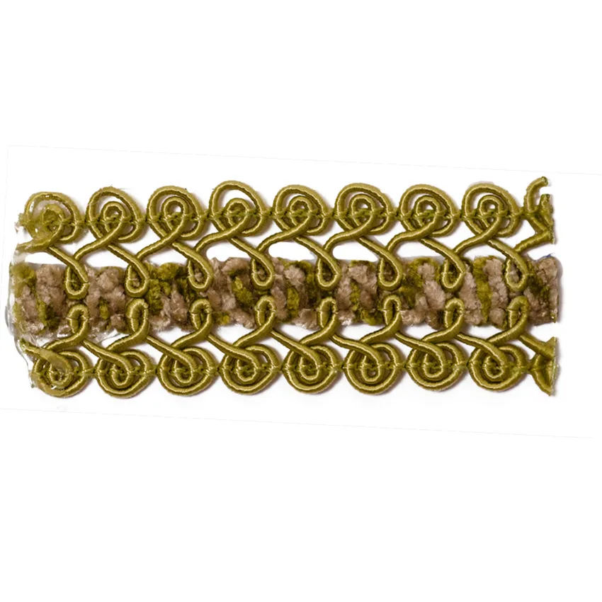 Celery Taupe Braids Upholstery Fabric by the Yard