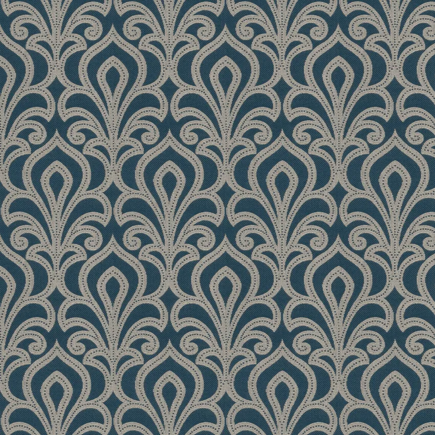 Navy Blue Damask Wovens Multi Purpose Non Converted Drapery and ...
