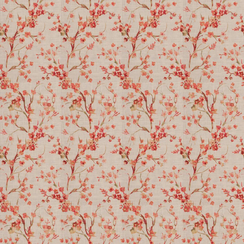 Coral Metallic Coral Floral Asian Print Pattern Prints Linen Prints Non ...