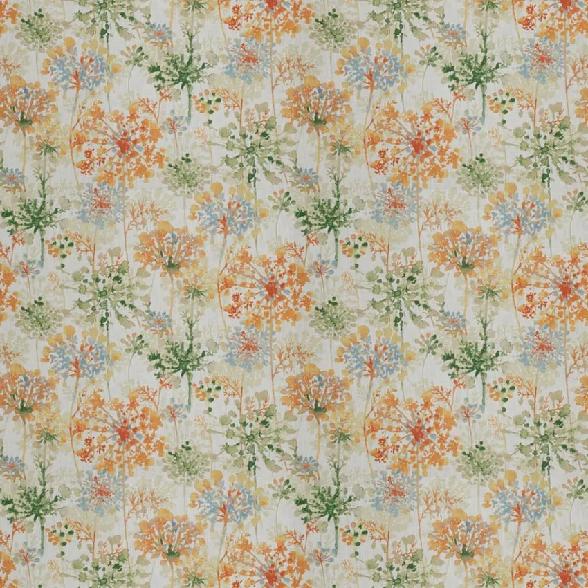 Orange Blossom Orange Floral Print Pattern Prints Non Converted Drapery ...