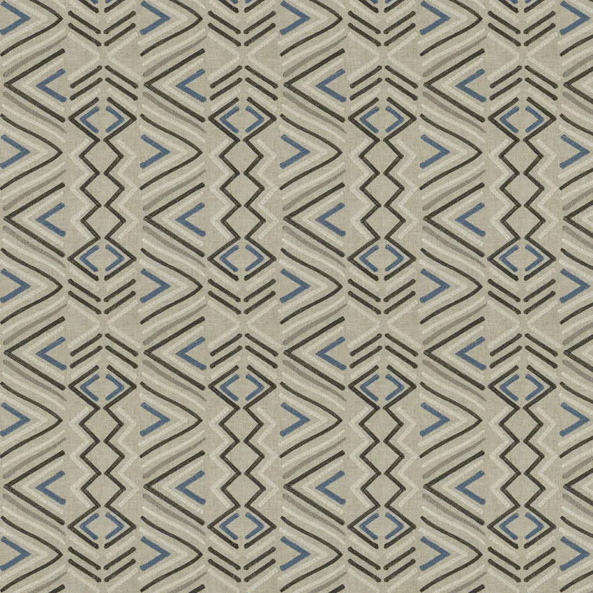 River Blue Embroidery Global Crewels Drapery and Upholstery Fabric by ...