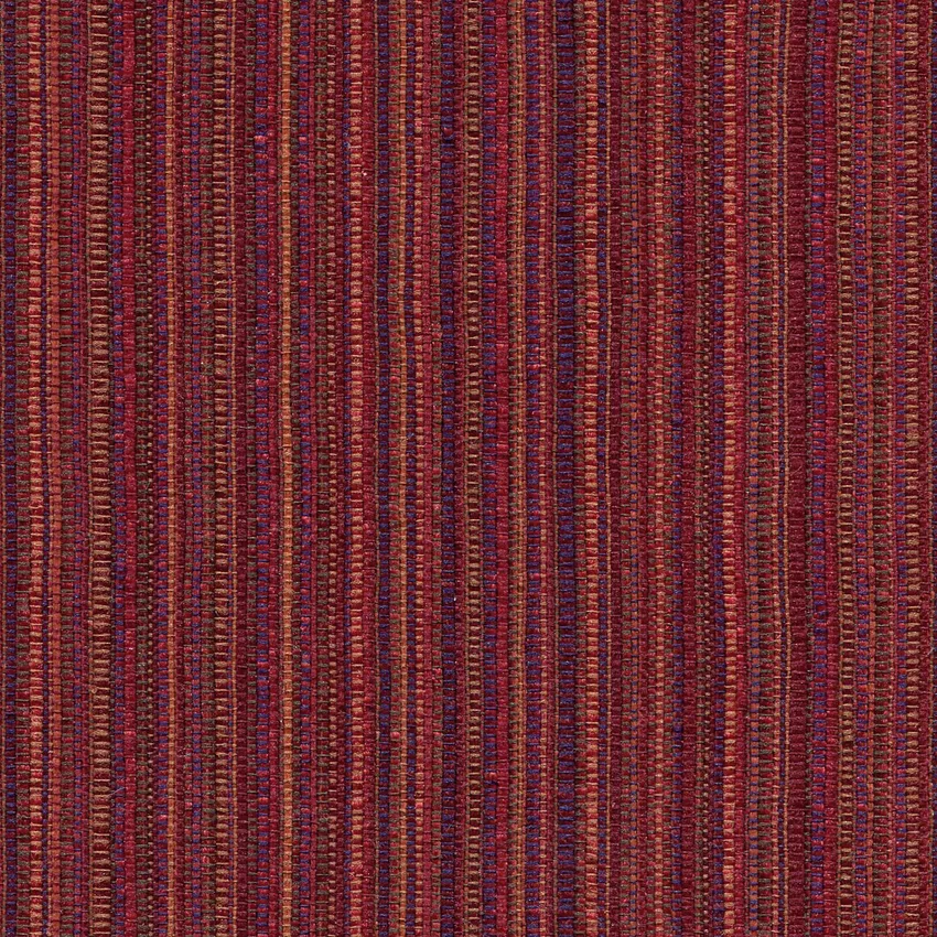 Brick Red Stripe Woven Upholstery Fabric by the Yard