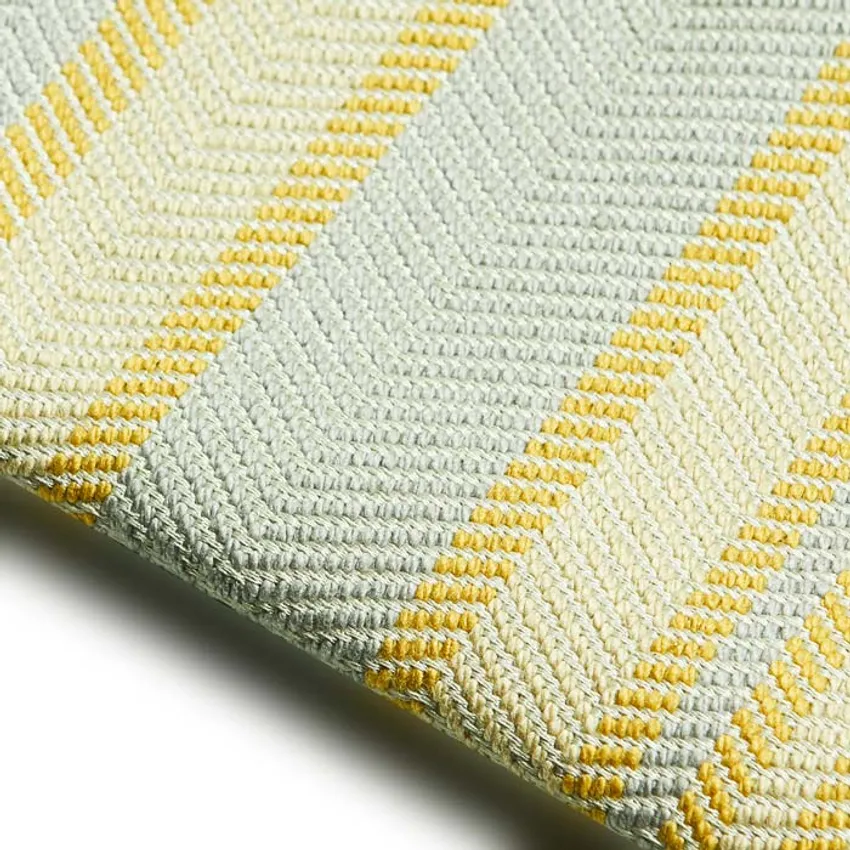 Vaughn Gray and Yellow Chevron Woven Upholstery Fabric by the Yard