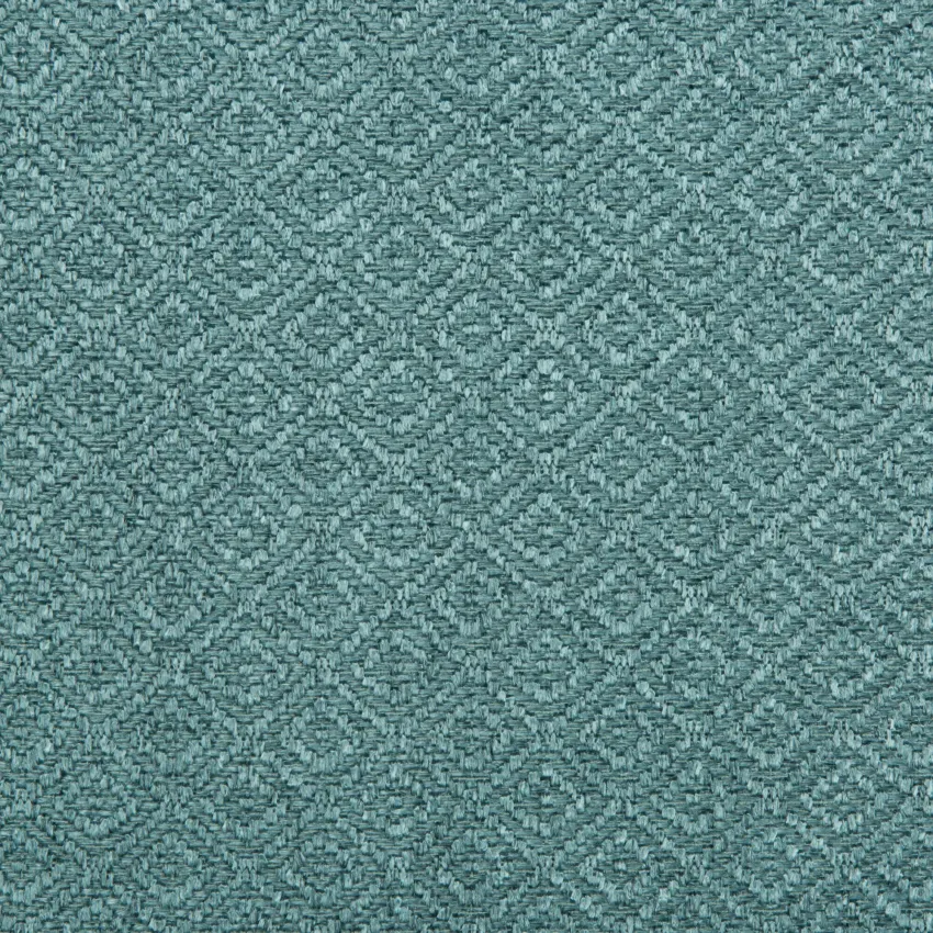 Teal Blue Diamond Small Scale Weave Upholstery Fabric by the Yard