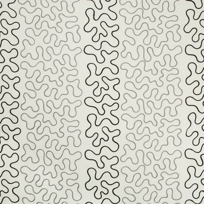 Charcoal Light Gray Lattice Embroidery Drapery and Upholstery Fabric by ...