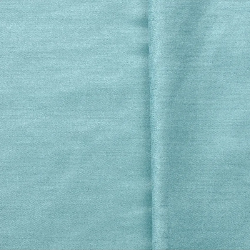 Mermaid Blue Solid Velvet Upholstery Fabric by the Yard