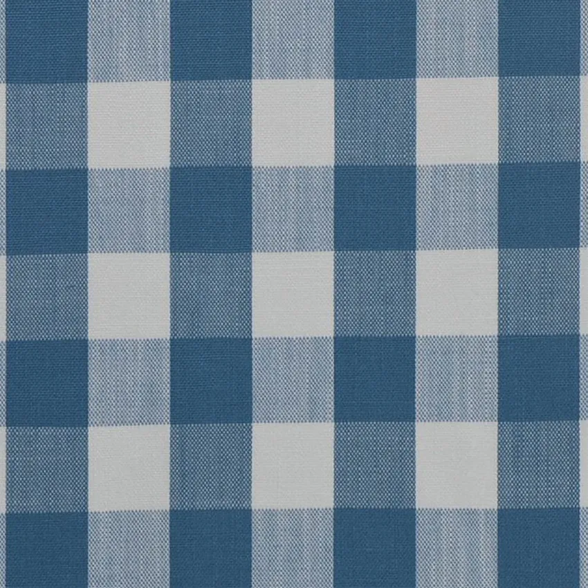 Surf Blue Plaid Woven Upholstery Fabric by the Yard