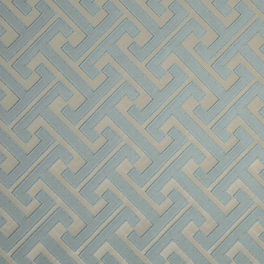 Spa Blue Contemporary Jacquard Upholstery Fabric by the Yard