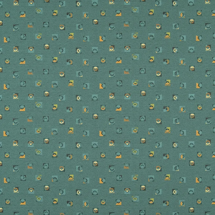 Spinners Bling Green and Orange Curvilinear Woven Upholstery Fabric by ...