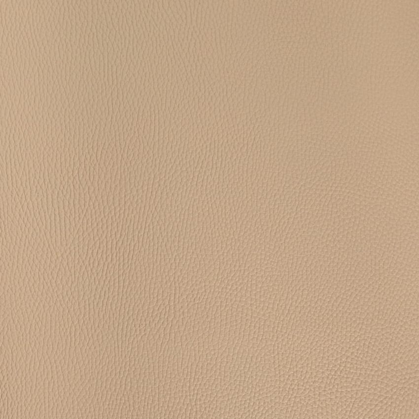 Parchment Beige & Taupe Leather Grain Vinyl Upholstery Fabric by the Yard